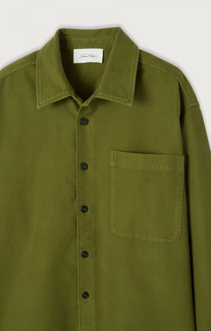 Men's shirt Tubabay - MOUSSE 64 Long sleeve Green - E23 | American Vintage